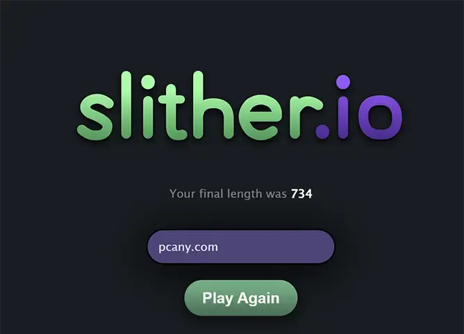 Slither.io : 지렁이키우기 바로가기 - 피씨애니
